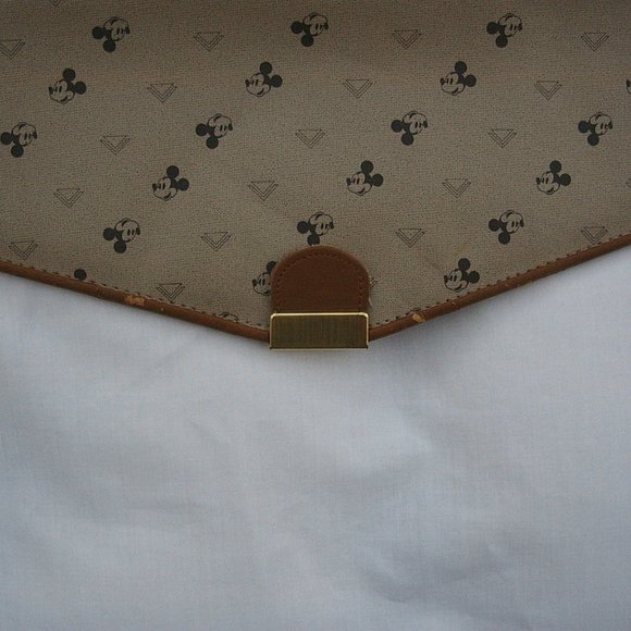 Disney | Bags | Vintage Mickey Mouse Brief Case Portfolio | Poshmark